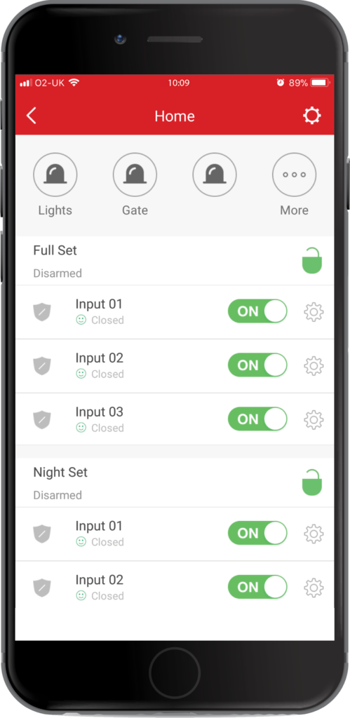 Black iPhone - Control Panel Controls | Pyronix